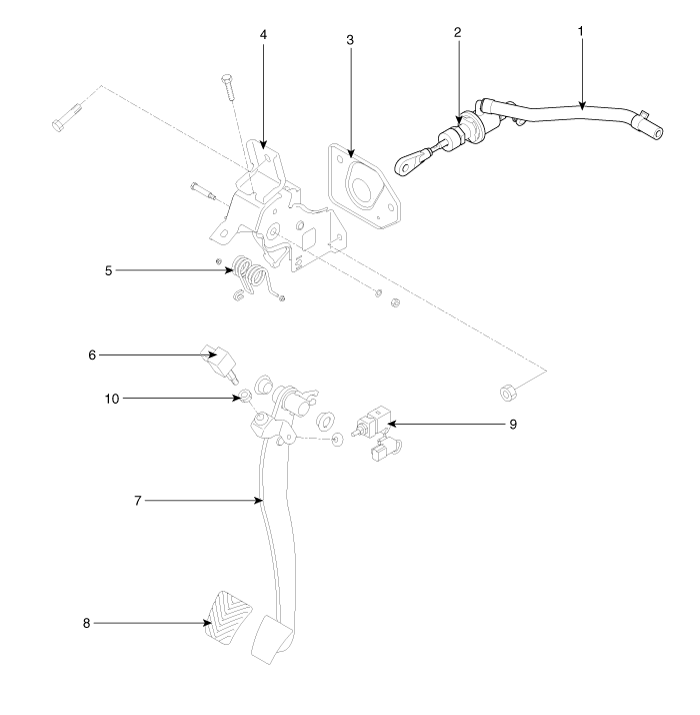Hyundai Tucson - Clutch Master Cylinder Components and Components ... Hyundai Tucson - Clutch Master Cylinder Components and Components ...